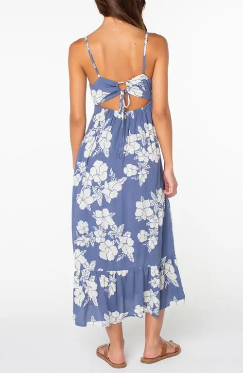 Roxy Sleeveless Tropical Floral Print Midi Dress