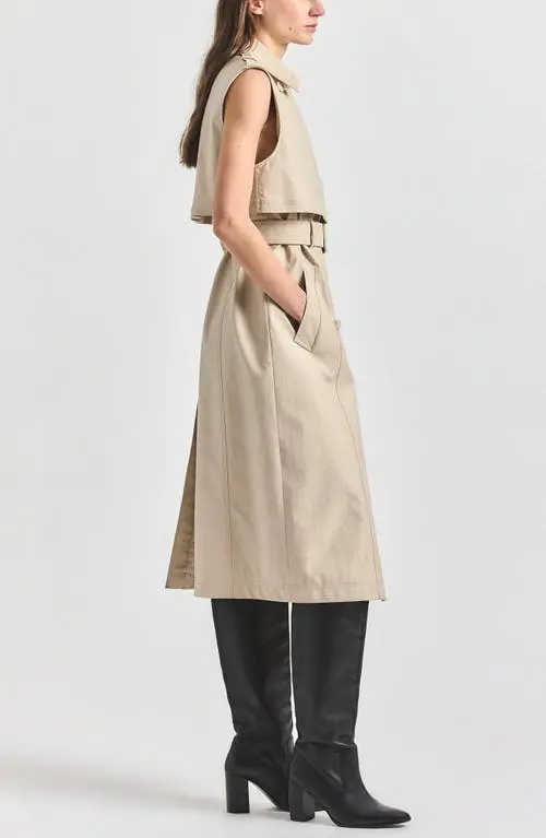 Derek Lam 10 Crosby Reign Stretch Trench Midi Dress