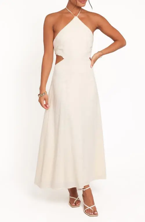 PETAL & PUP Mirielle Halter Midi Dress