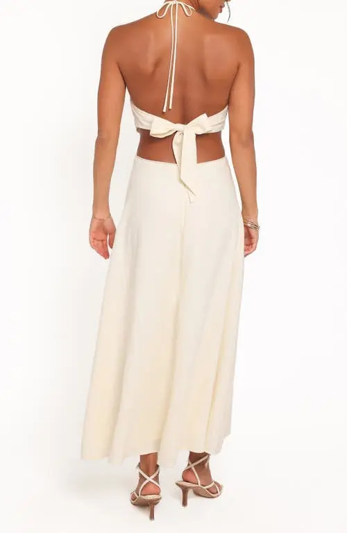 PETAL & PUP Mirielle Halter Midi Dress