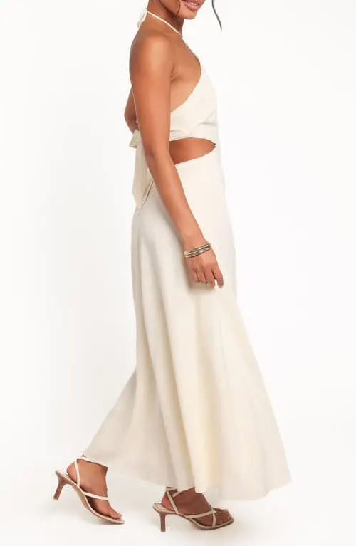 PETAL & PUP Mirielle Halter Midi Dress