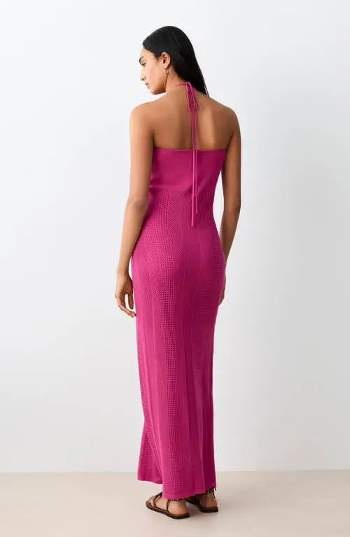 Mango Knit Halter Neck Dress