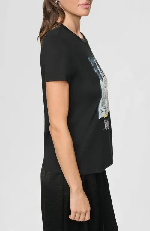 Dkny Midtown Dog Walkers Graphic T-shirt - Black
