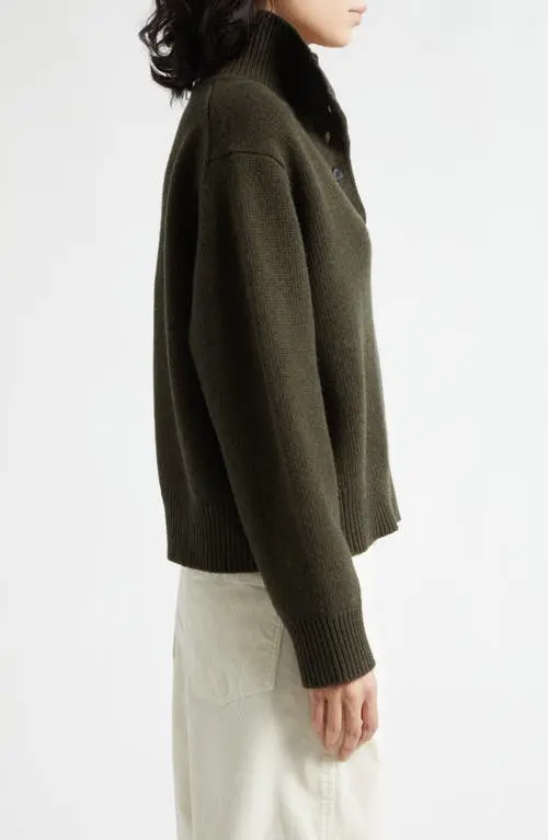 NILI LOTAN Renata Wool Sweater - Dark Pine Melange