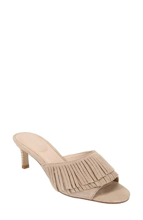 Pelle Moda Venna Fringe Slide Sandal - Ecru