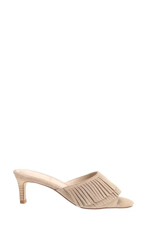 Pelle Moda Venna Fringe Slide Sandal - Ecru