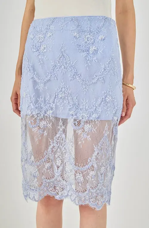 Endless Rose Sequin Lace Midi Skirt