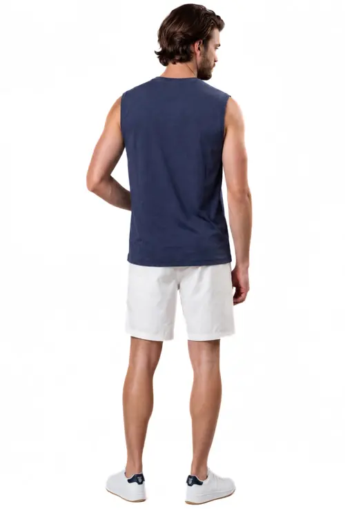 K-Swiss Performance Heathered Peached Jersey Muscle Tank - Peacoat