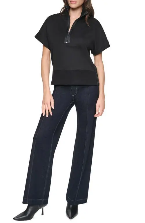 Dkny Soho Half Zip Ponte Pullover