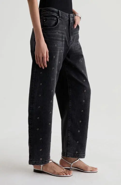 Ag Hattie Grommet High Waist Ankle Barrel Jeans