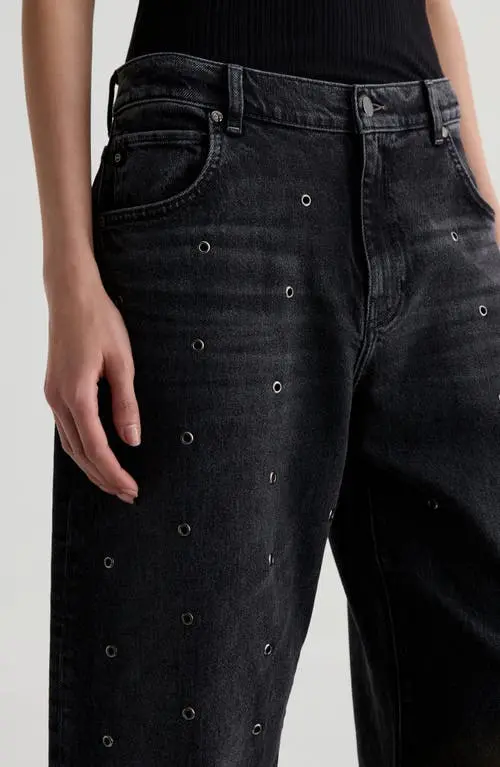 Ag Hattie Grommet High Waist Ankle Barrel Jeans