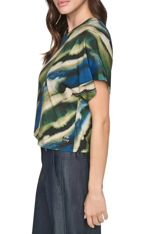 Dkny Print Dolman Sleeve Top