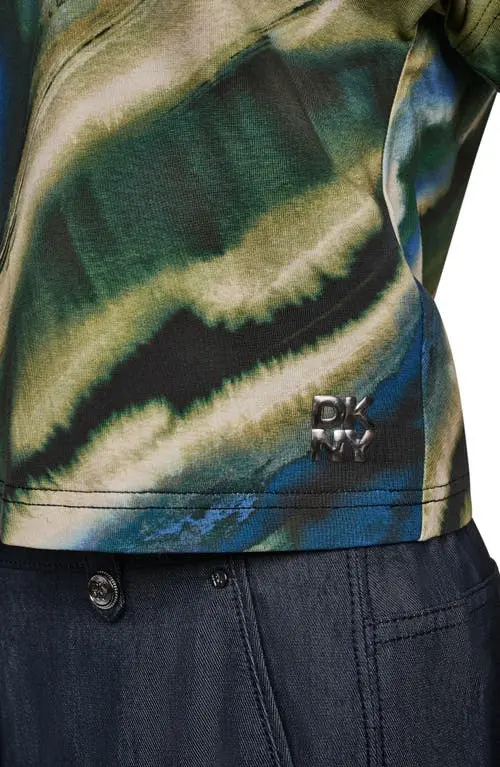Dkny Print Dolman Sleeve Top