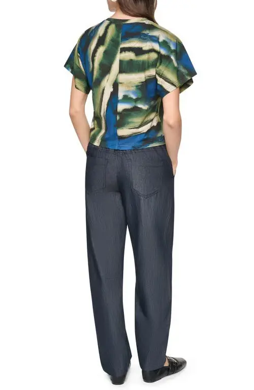 Dkny Print Dolman Sleeve Top