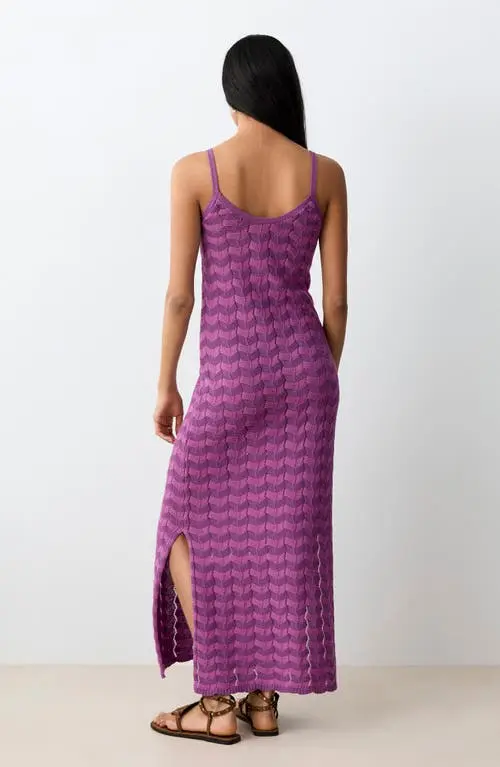 Mango Openwork Diamond Knit Dress
