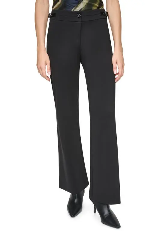 Dkny Soho Fit & Flare Ponte Pants - Black
