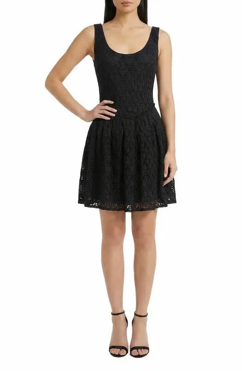 THE GOOD JOURNEY Jacquard Flare Minidress
