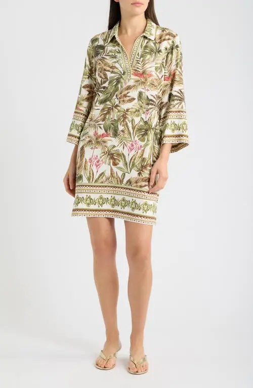 Tommy Bahama Fuji Hidden Coast Silk Shift Dress - Coconut
