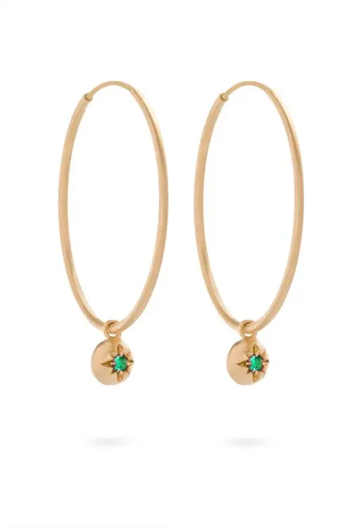 ELOISE JEWELRY Moon Hoops . Handmade