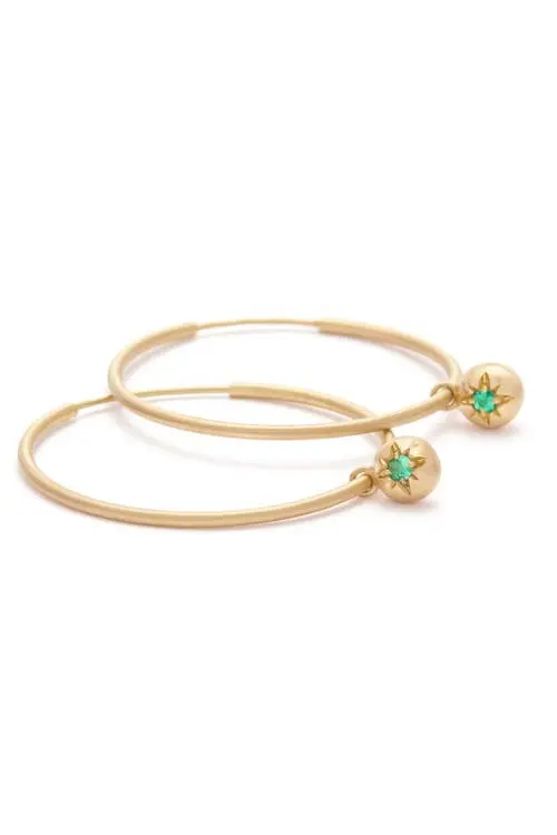 ELOISE JEWELRY Moon Hoops . Handmade