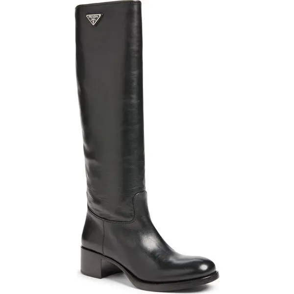 Prada Leather Knee-high Boots