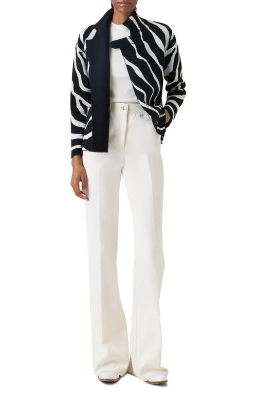 Akris Zebra Stripe Reversible Cashmere Jacket