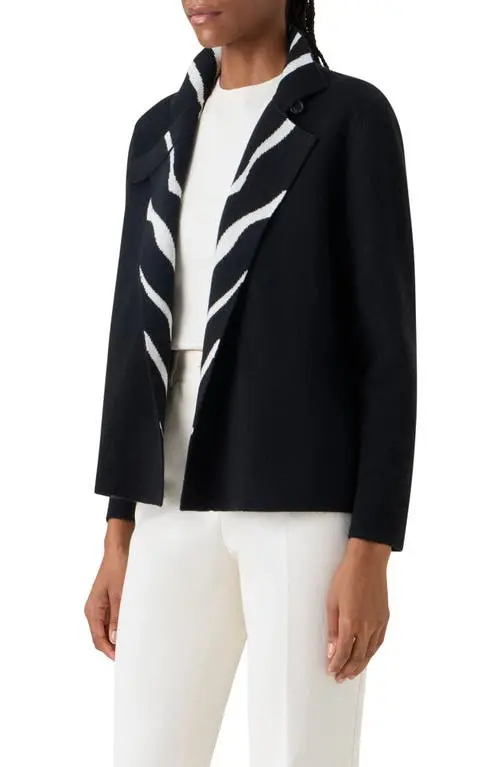 Akris Zebra Stripe Reversible Cashmere Jacket