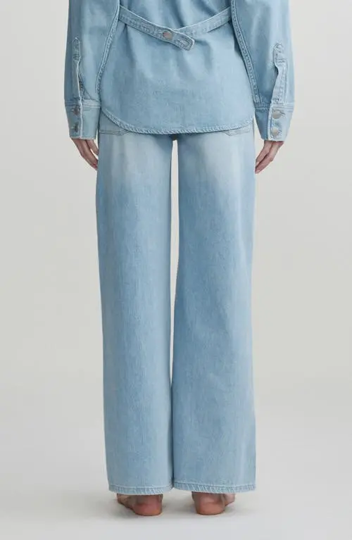 DL1961 Maternity Hepburn High Waist Wide Leg Jeans - Beachfront Aura