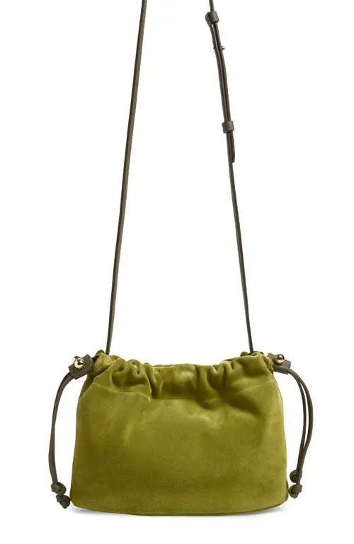 Strathberry Drawstring Suede Crossbody Bag