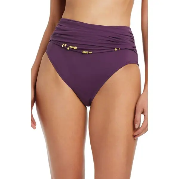 BLEU BY ROD BEATTIE High Waist Bikini Bottoms - Grenache
