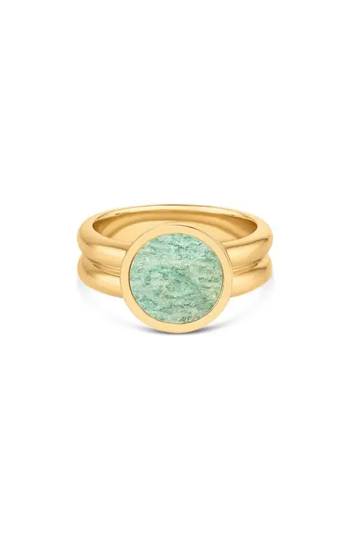 THATCH Svea" And Gold-plated Ring - Amazonite