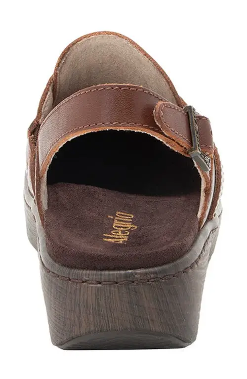 ALEGRIA Olanna Leather Slingback Clog - 8100 Chestnut