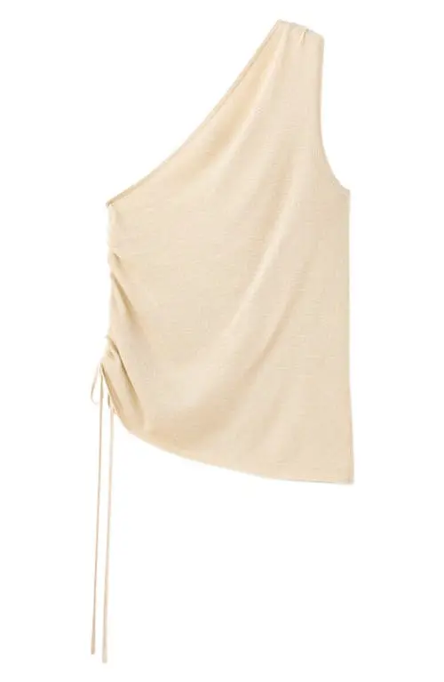 Mango Asymmetric Metallic Sleeveless Top
