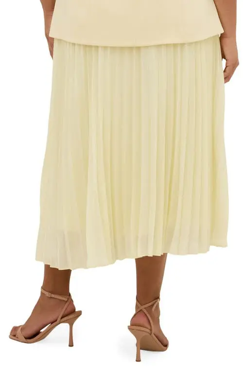City Chic Pleated Chiffon Maxi Skirt