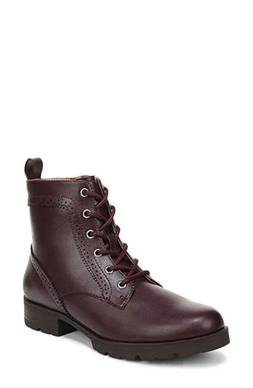 LIFESTRIDE Lena Combat Boot - Choc Plum