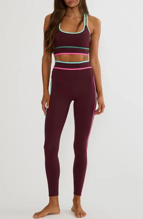 Beach Riot Anari Colorblocked Sports Bra - Raspberry Bloom Colorblock