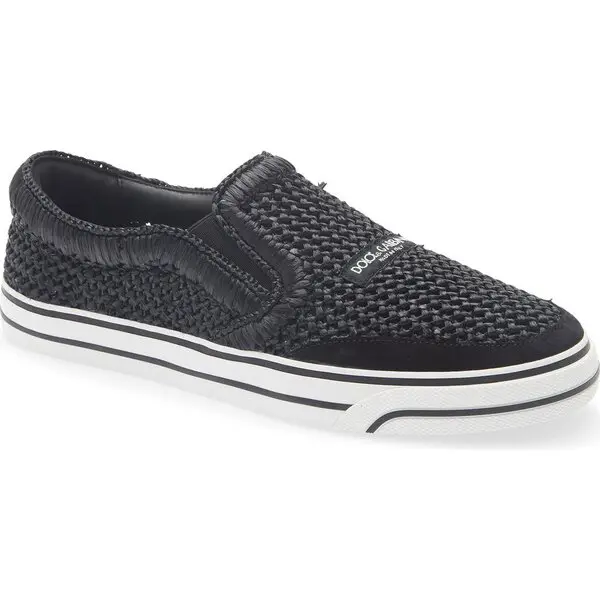 Dolce & Gabbana Raffia Slip-on Sneaker