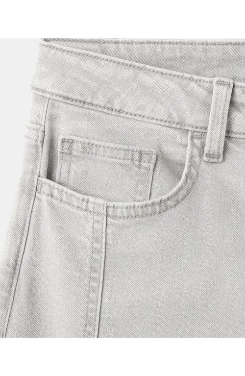 Mango Low Waist Wide Leg Jeans - Denim Grey