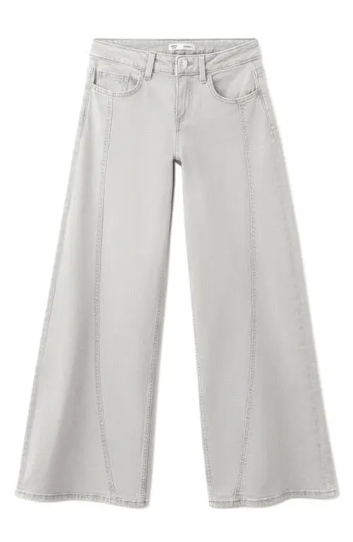 Mango Low Waist Wide Leg Jeans - Denim Grey