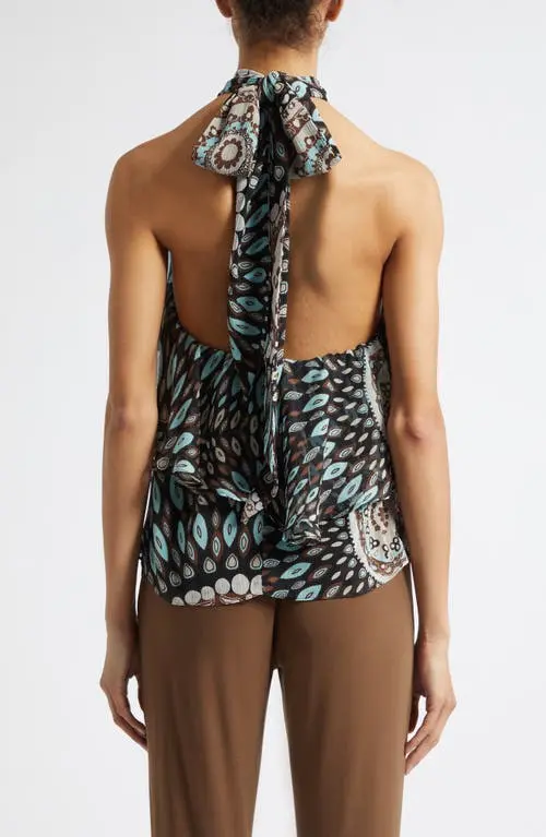 Ramy Brook Palma Talia Silk Chiffon Halter Top