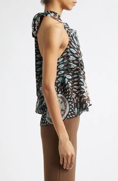 Ramy Brook Palma Talia Silk Chiffon Halter Top