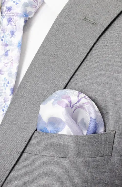 CUFFLINKS, INC. Silk Floral Print Neck Tie And Pocket Square Set