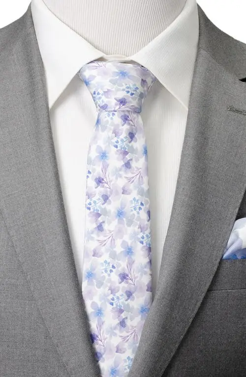 CUFFLINKS, INC. Silk Floral Print Neck Tie And Pocket Square Set