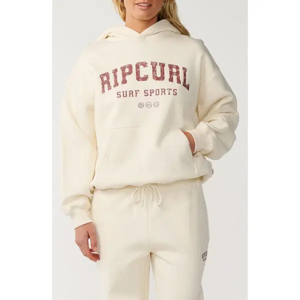 Rip Curl Varsity Sports Hoodie - Bone