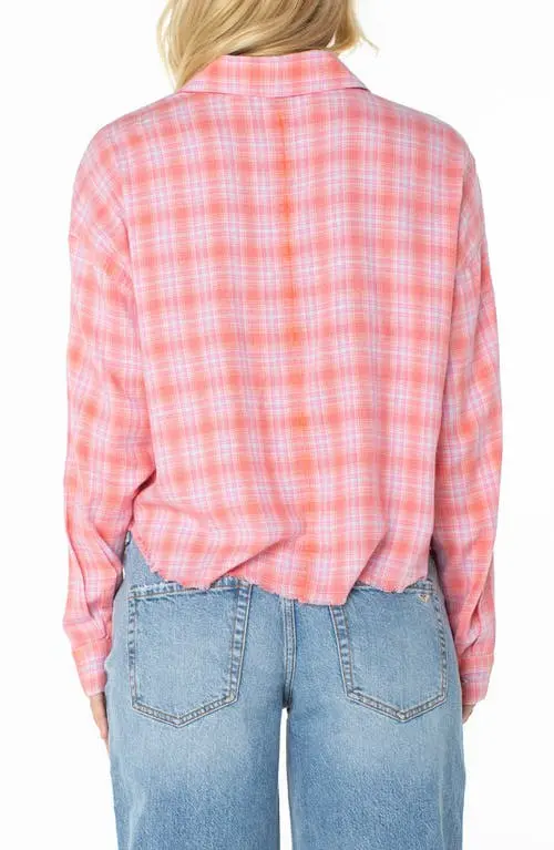 Roxy Rockford Plaid Crop Button-up Shirt