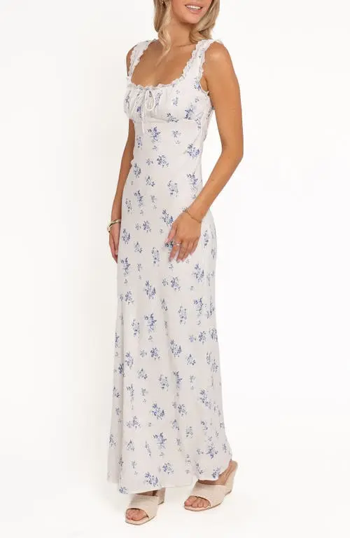 PETAL & PUP Sakara Floral Lace Trim Maxi Dress