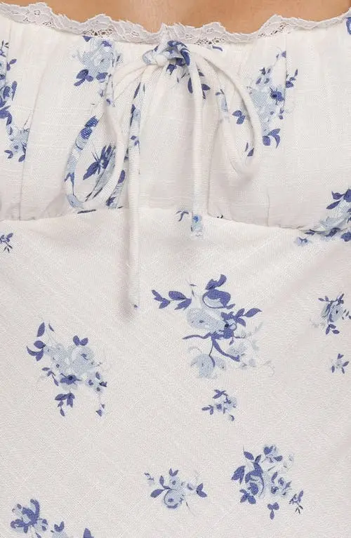 PETAL & PUP Sakara Floral Lace Trim Maxi Dress