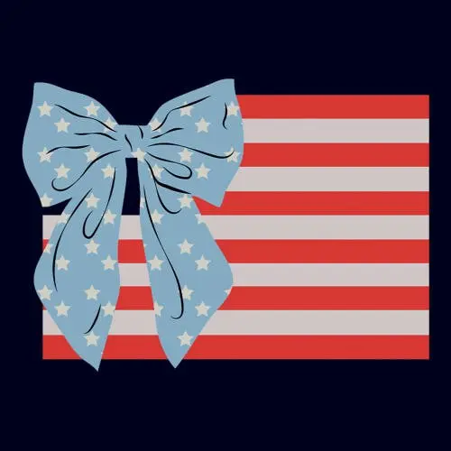 LOST GODS Bow Bars And Stars Graphic T-shirt