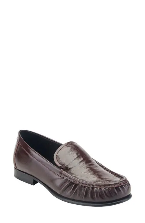 Marc Fisher Suede Moc Toe Loafers - Dark Red