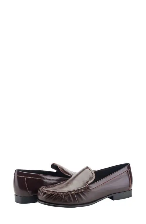 Marc Fisher Suede Moc Toe Loafers - Dark Red